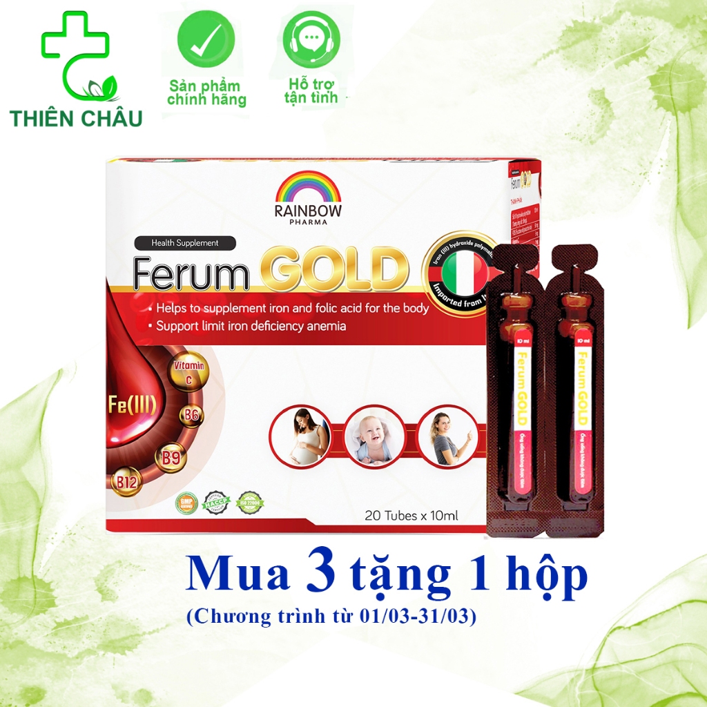 Fe III Ferum Gold Rainbow iron syrup nourishes blood for mothers ...