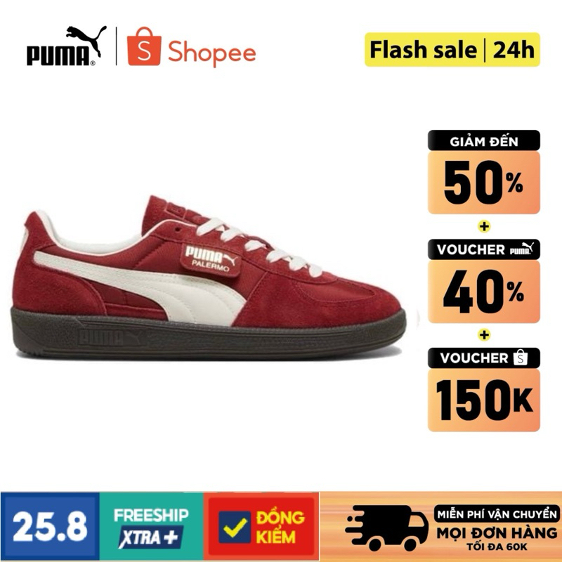 [ GENUINE ] PUMA PALERMO RED INTENSE RED/WARM WHITE Shoes (383011-13 ...