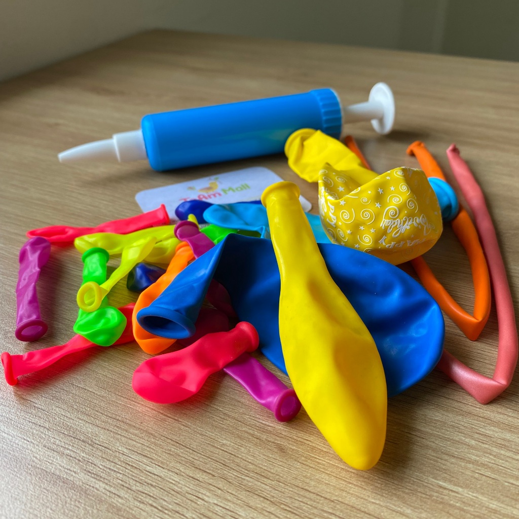 Children's balloon pump toy - Pump with many types of Vietnamese rubber ...