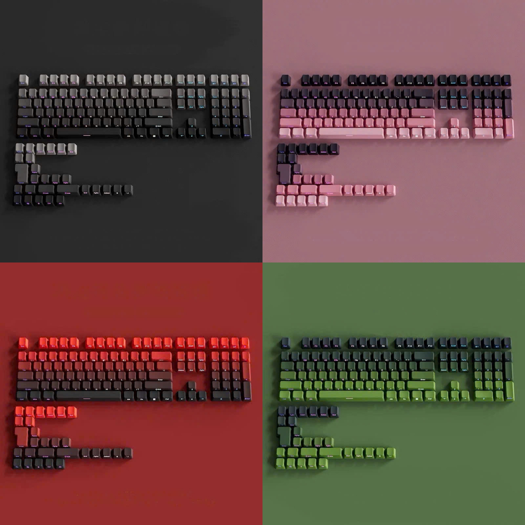 Pbt Polar day Keycap with ninja letter led, suitable for many basic ...