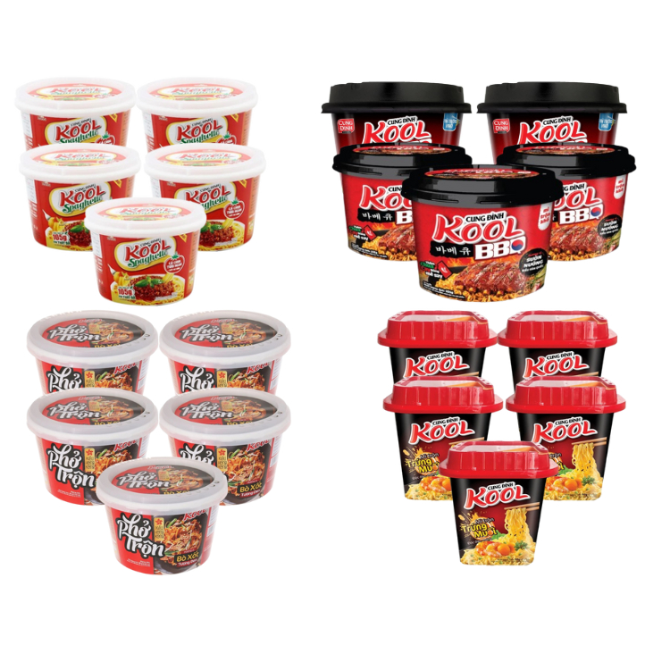 Combo 5 BOWL KOOL Spaghetti/ BBQ/ Salted Egg/ Mixed Pho | Shopee Malaysia