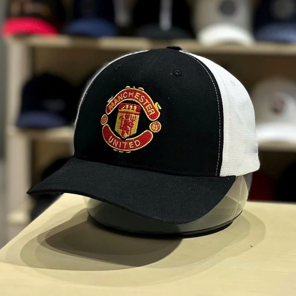 Manchester United Football Club hats and caps, khaki fabric and mesh ...
