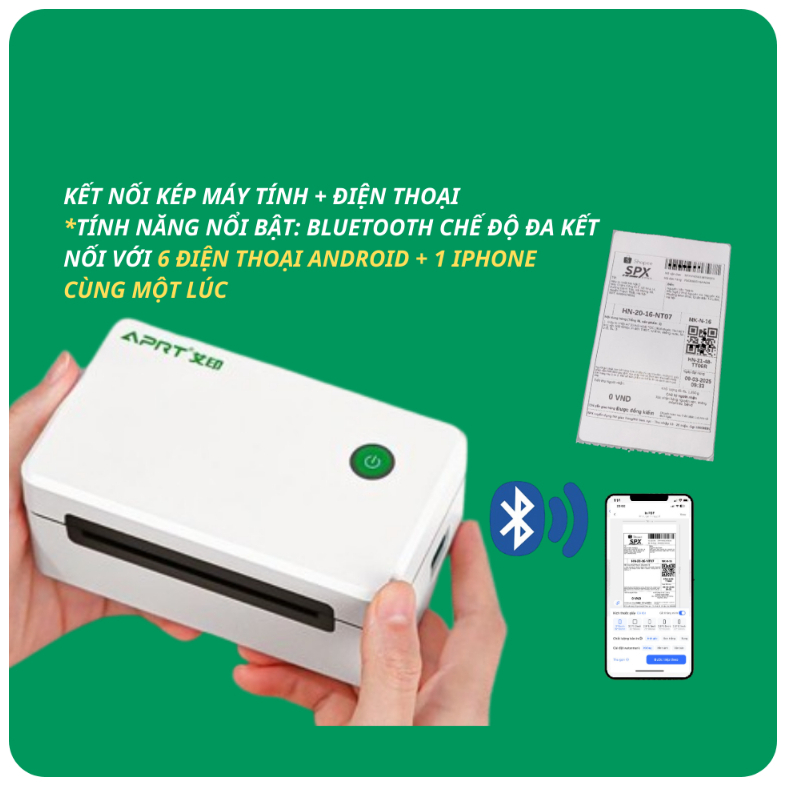 SHOPEE P01 order thermal printer with Bluetooth + USB connection prints ...