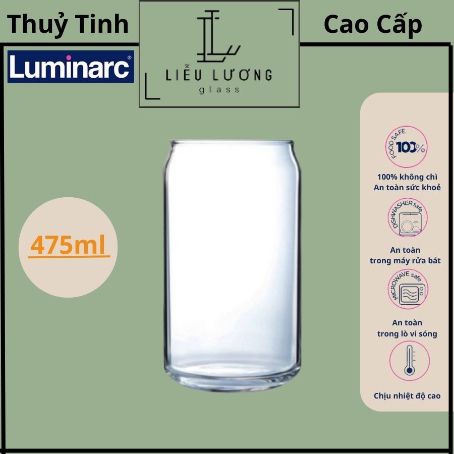 Set of 6 Premium Luminarc Tempered Glass Cups, 475ml Can | Shopee Malaysia