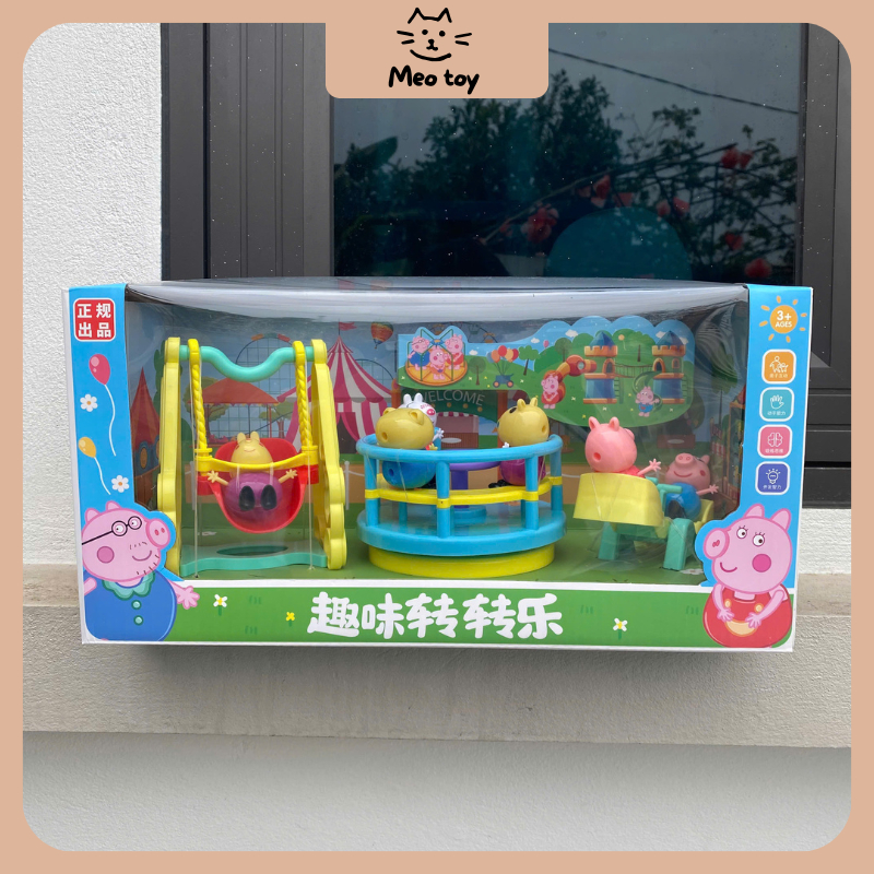 Peppa Pig Play Park Toy Set, Swing, Rocking, Ferris Wheel Set - Meo ...