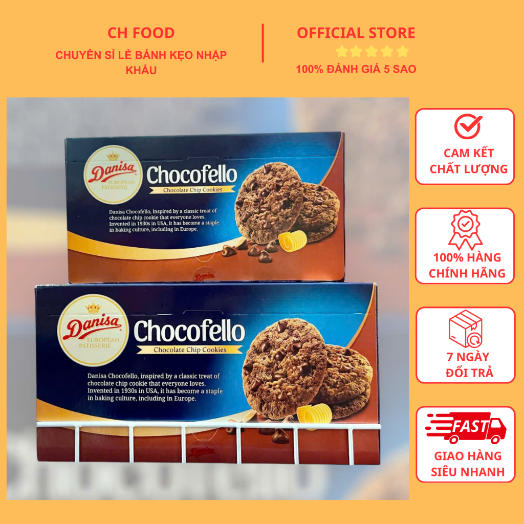 Danisa Abbracci biscuits, Chocofello premium Danish flavor paper box ...
