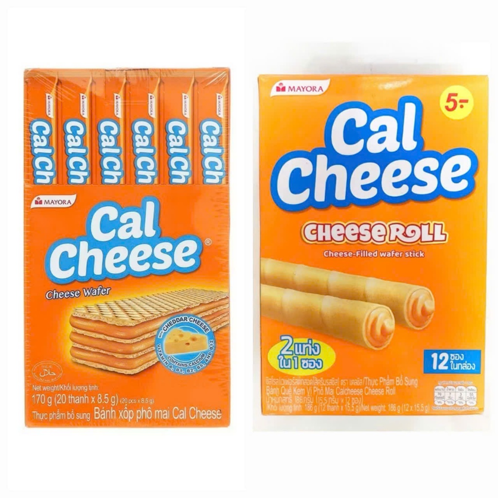 Calcheese cheese sponge cake, box of 153g (18 bars x 8.5g) | Shopee ...