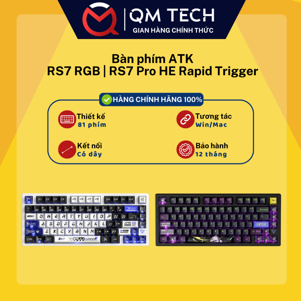 Rappid Trigger ATK RS7 mechanical gaming keyboard - QMTECH STORE ...