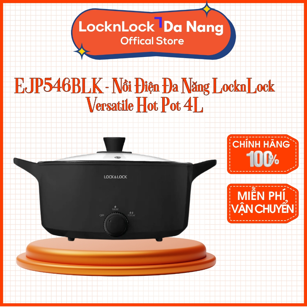 Locknlock EJP546BLK 4L multi-function electric hot pot, non-stick, safe ...