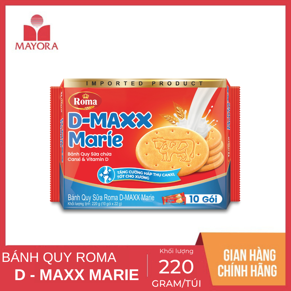 Roma D-MAXX Marie Cookies 220g (10 packs x 22g) | Shopee Malaysia
