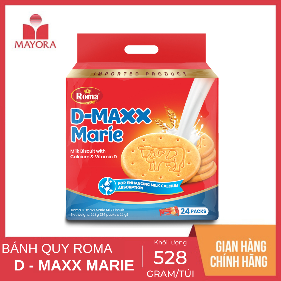 Roma D-MAXX Marie milk biscuits large bag 528G (24 packs x 22g ...