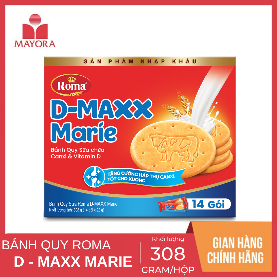 D-maxx Marie Milk Biscuits Paper Box 308G (14 Packs x 22g) | Shopee ...