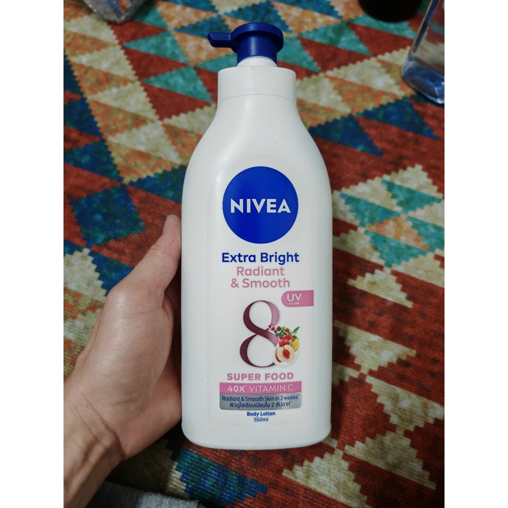 Nivea Extra White Radiant Whitening Body Lotion & Smooth 550ml | Shopee ...