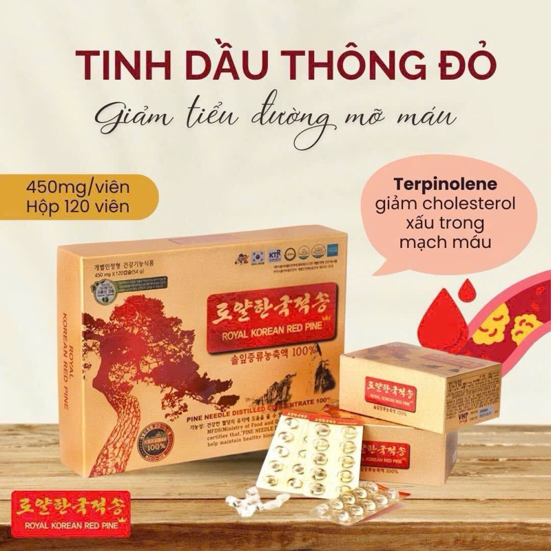 Korean Government Royal Red Pine Essential Oil box of 120 tablets ...