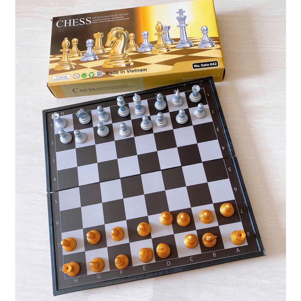 SATO Magnetic Chess Large/Mini - International Chess Set Made in ...