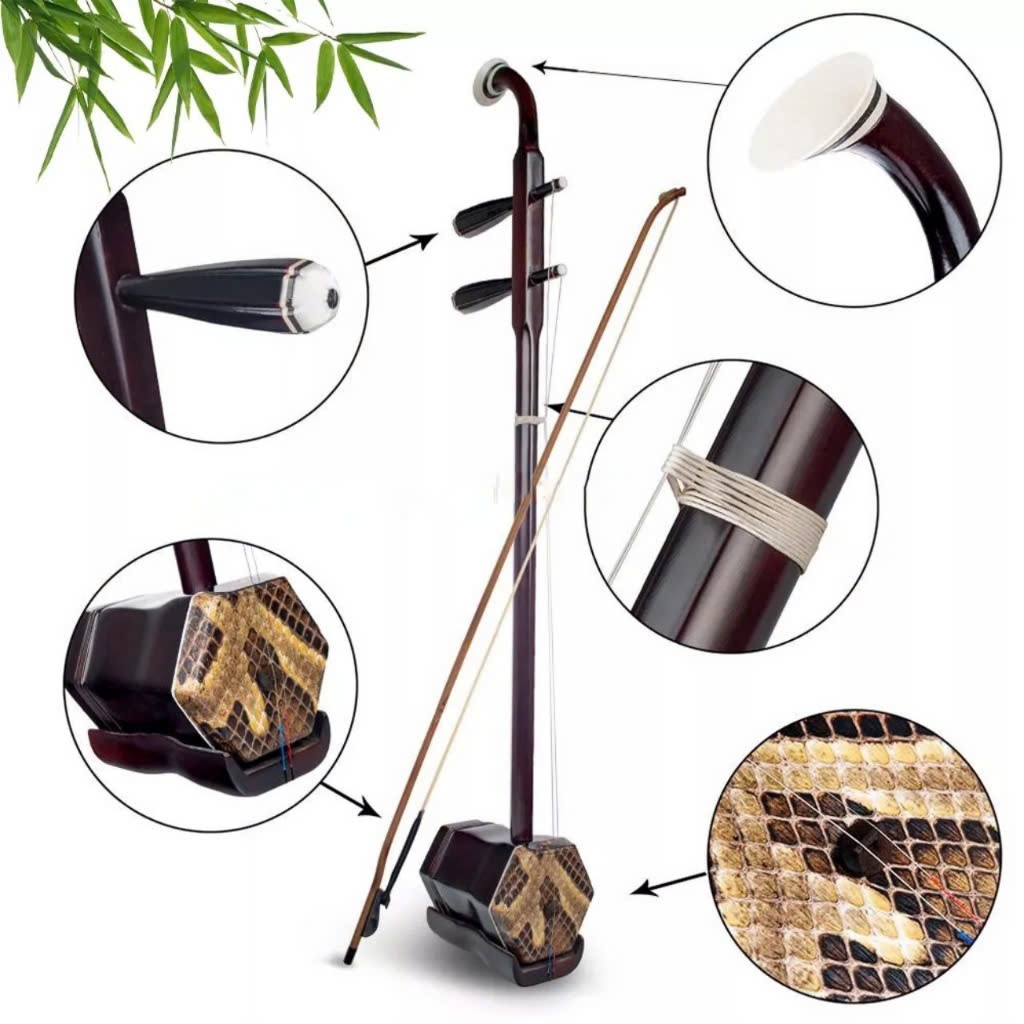 Imported Black Wood Erhu - Comes with Learning Materials When Receiving ...