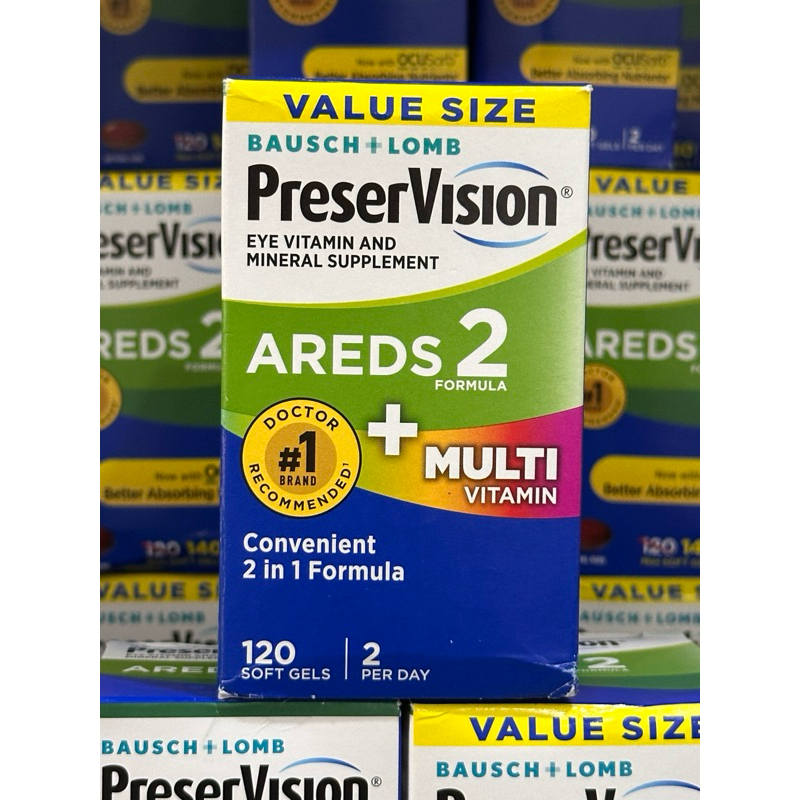 PreserVision Areds 2 Multi Vitamin eye supplements bottle of 120 ...