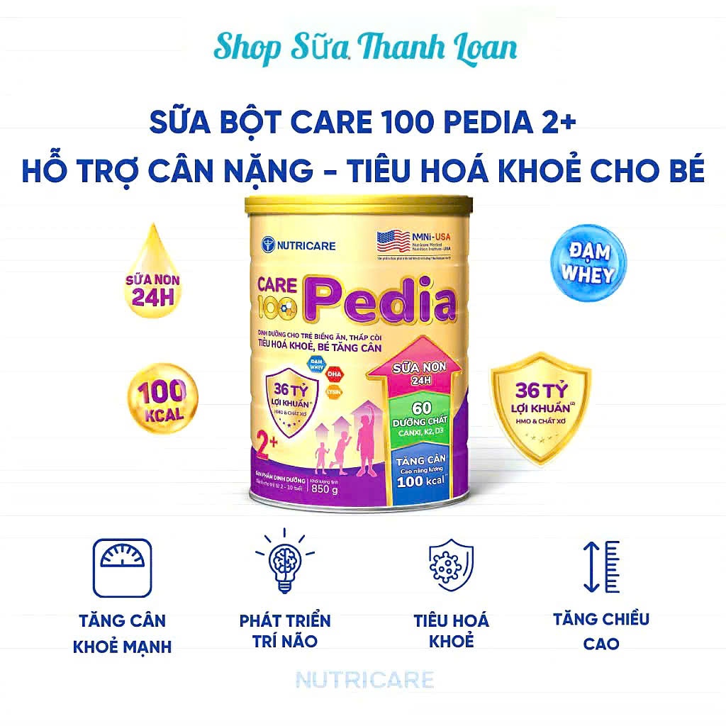 [HSD November 2026] Nutricare Care 100 Gold Pedia 2+ Powdered Milk 850g Weight Gain Enhances ...