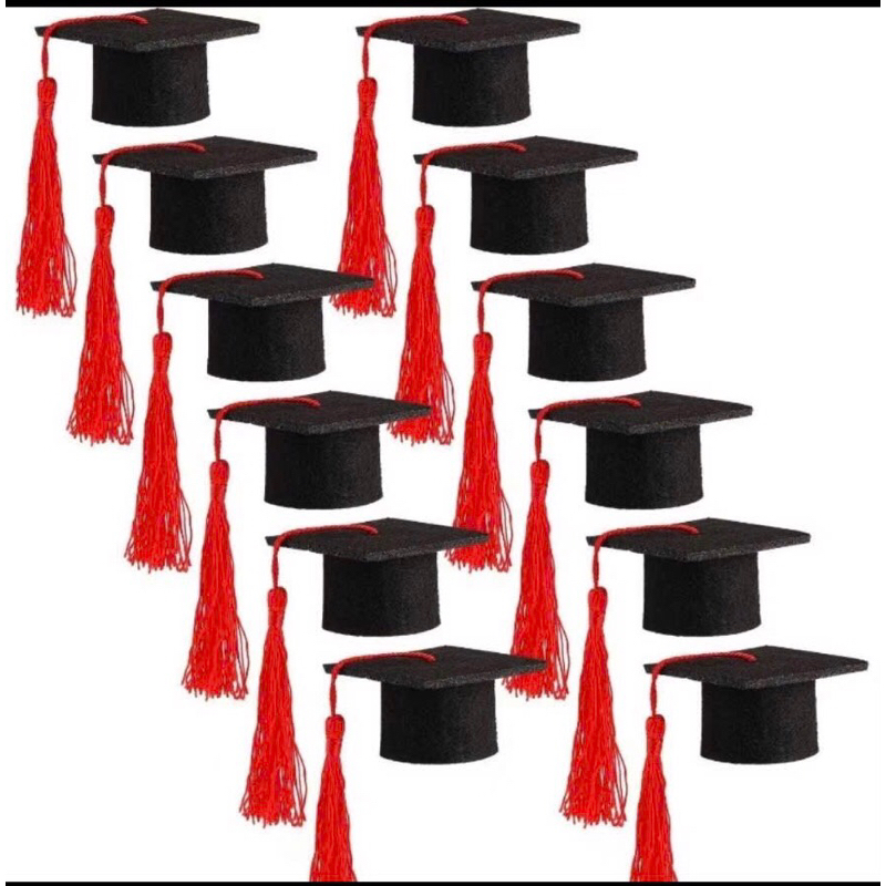Combo of 10 mini graduation hats, handmade graduation caps | Shopee ...