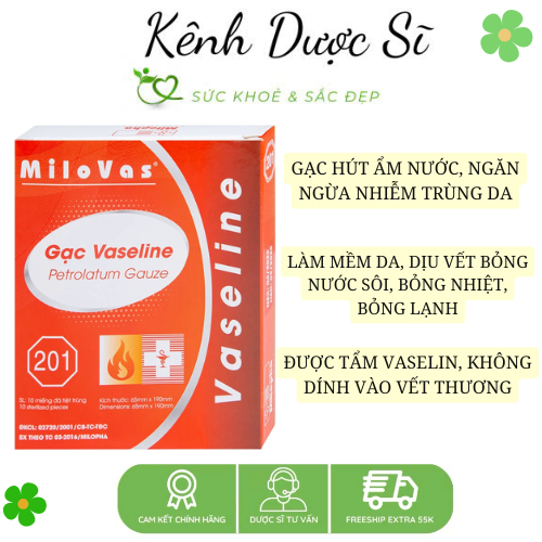 [Genuine Kds] Vaseline Petrolatum Gauze Milovas sterile Gauze applied ...