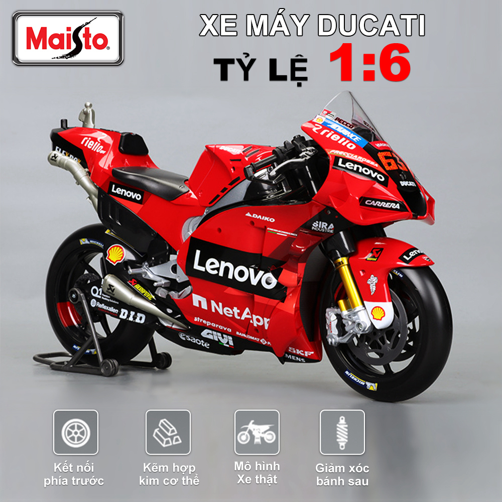 Remote control motorbike Maisto 1:6 Ducati Desmosedici GP 2022 Model ...