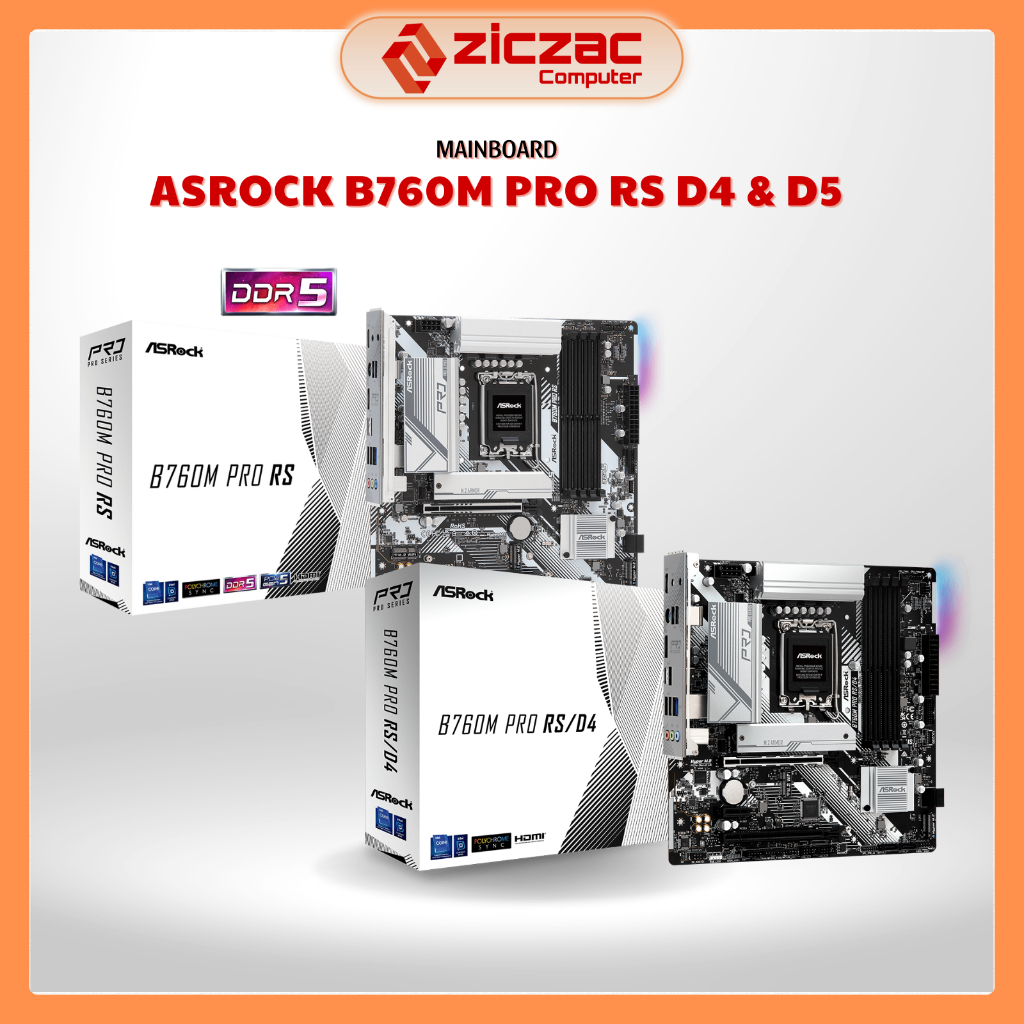 Mainboard ASRock B760M Pro RS D4 &D5 Wifi 6E Bluetooth sync led ARGB ...