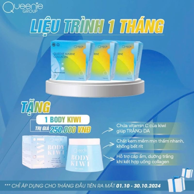 Combo of three boxes of Collagen Queenie (free 1 box of Kiwi body 120g) | Shopee Malaysia