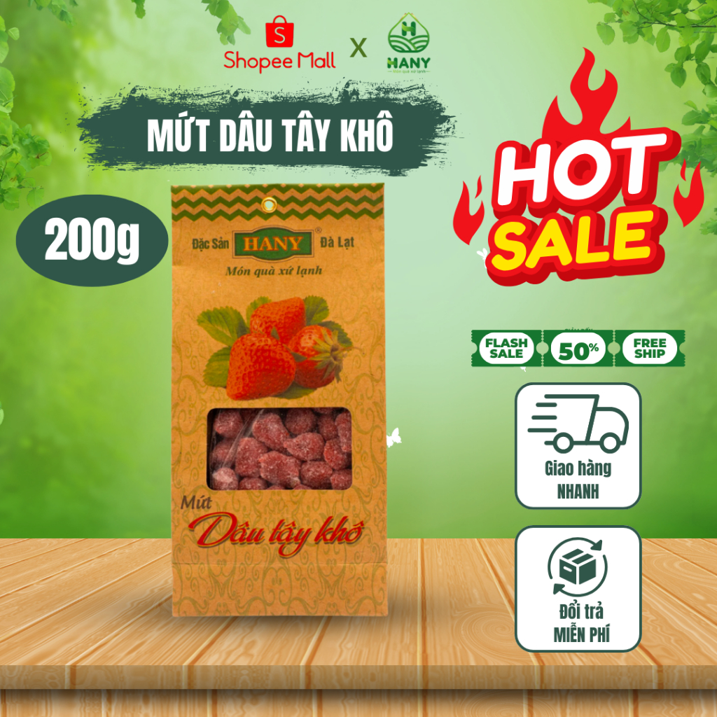 Hany Da Lat Specialty Dried Strawberry Jam, Soft, Natural Sweet and ...