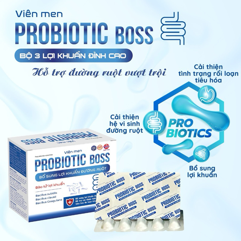 Boss Probiotic yeast tablets box of 100 tablets supports a healthy ...