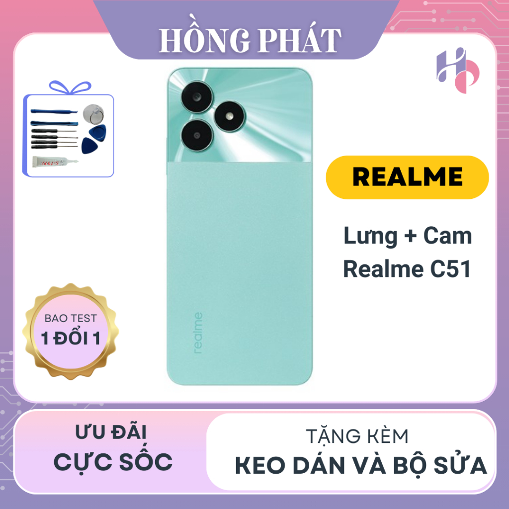 Realme C51 Back + Camera (Free Repair Kit and Glue) | Shopee Malaysia