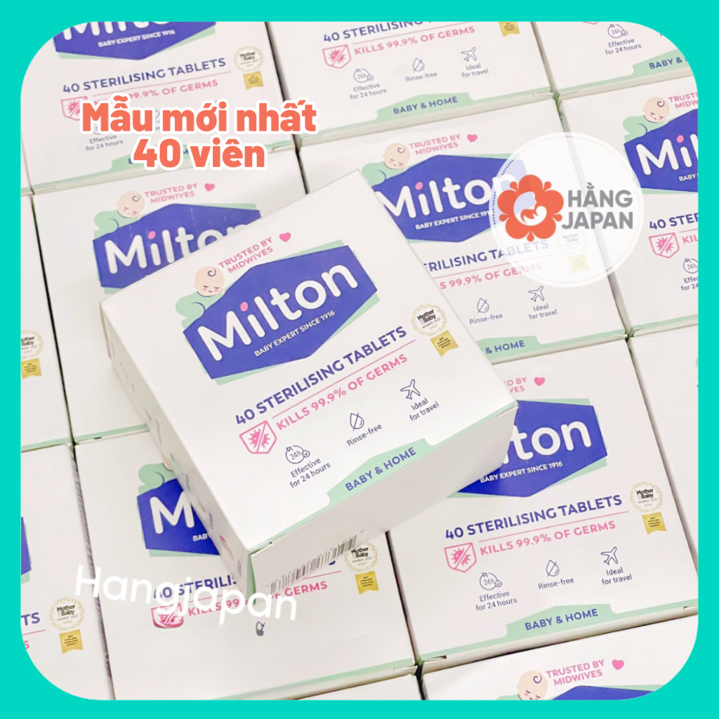 Milton effervescent tablets to disinfect milk bottles and teats, box of ...