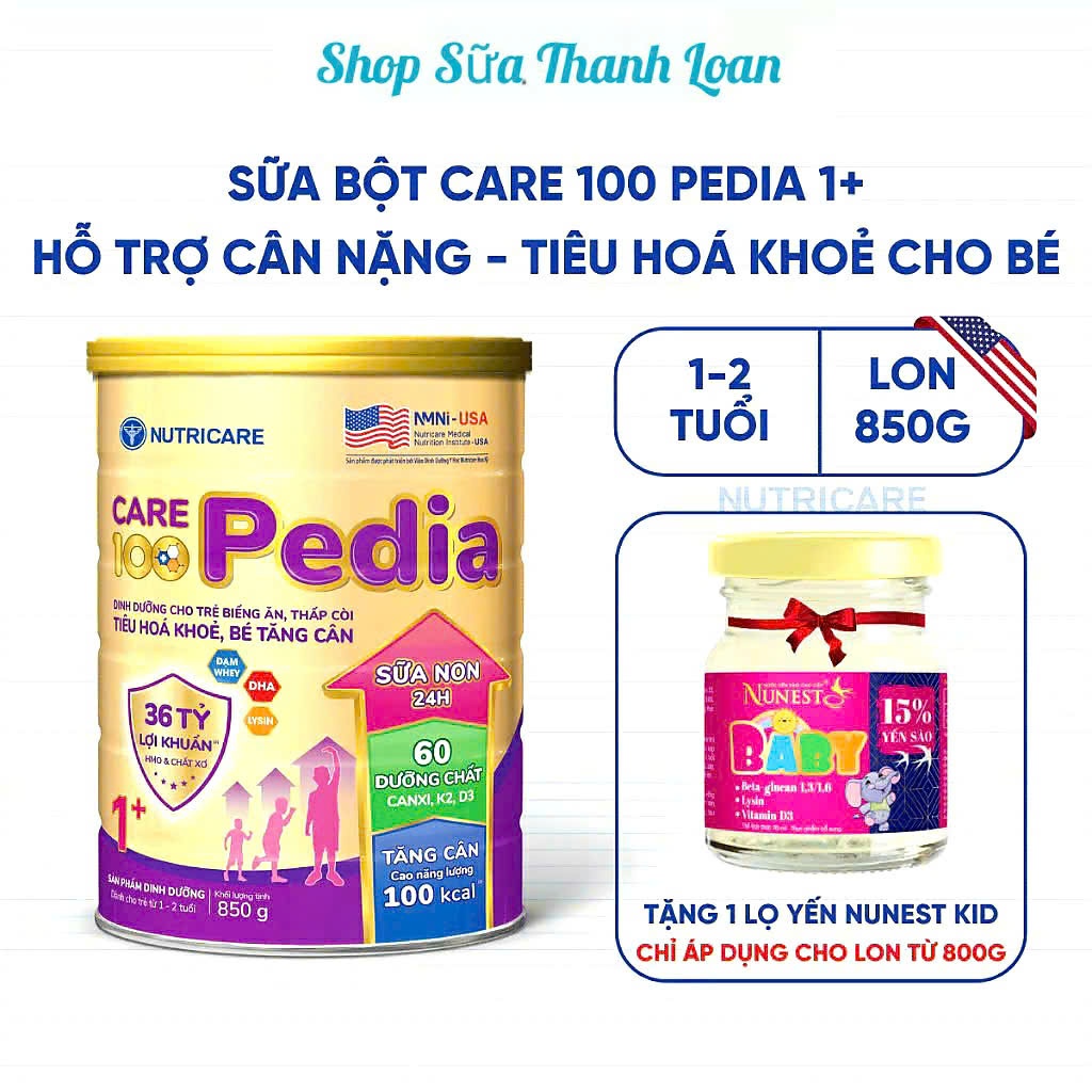 [HSD November 2026] Nutricare Care 100 Gold Pedia 1+ Powdered Milk 850g Weight Gain Enhances ...