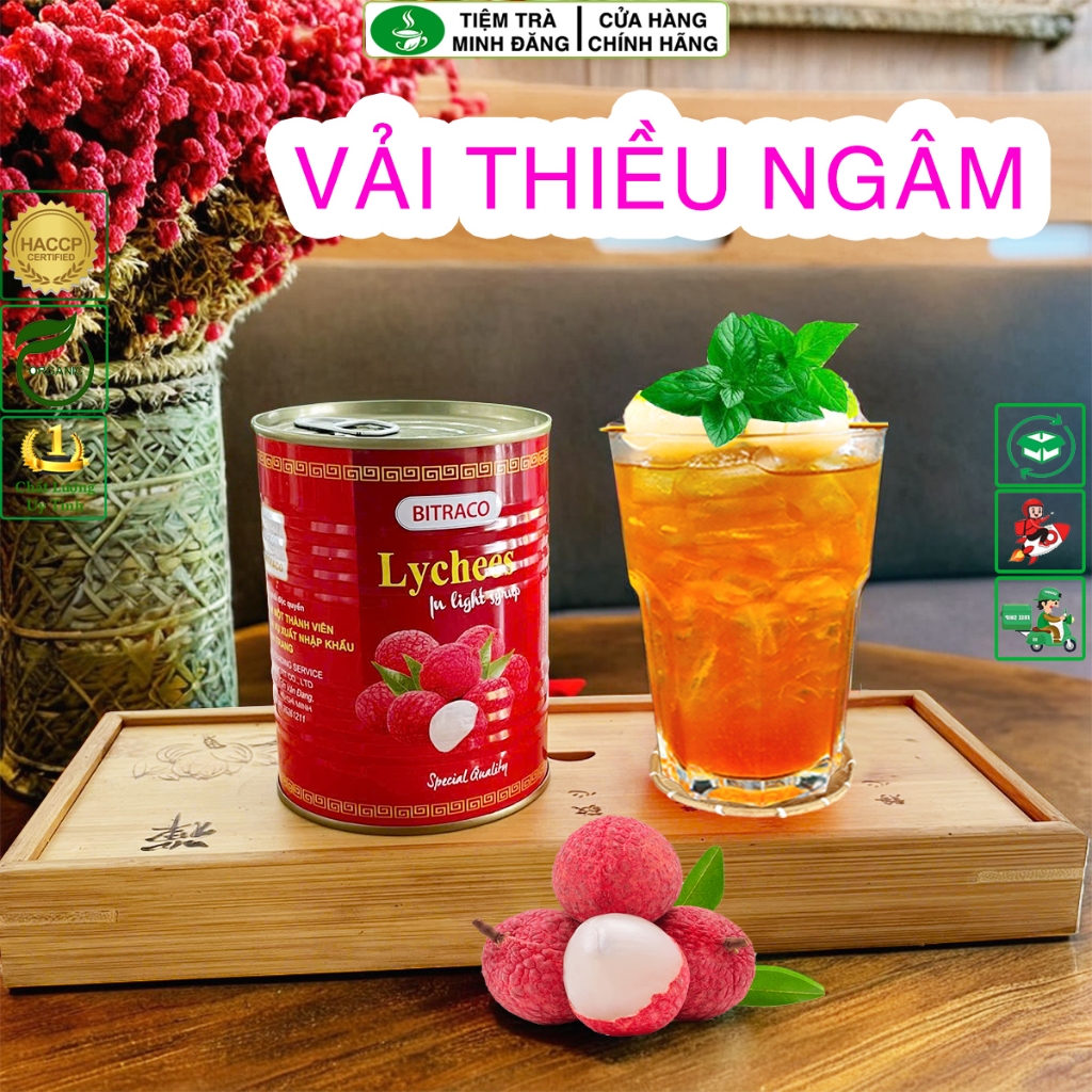 Soaked lychee - 565 Gram can, genuine product. Minh Dang Tea Shop ...