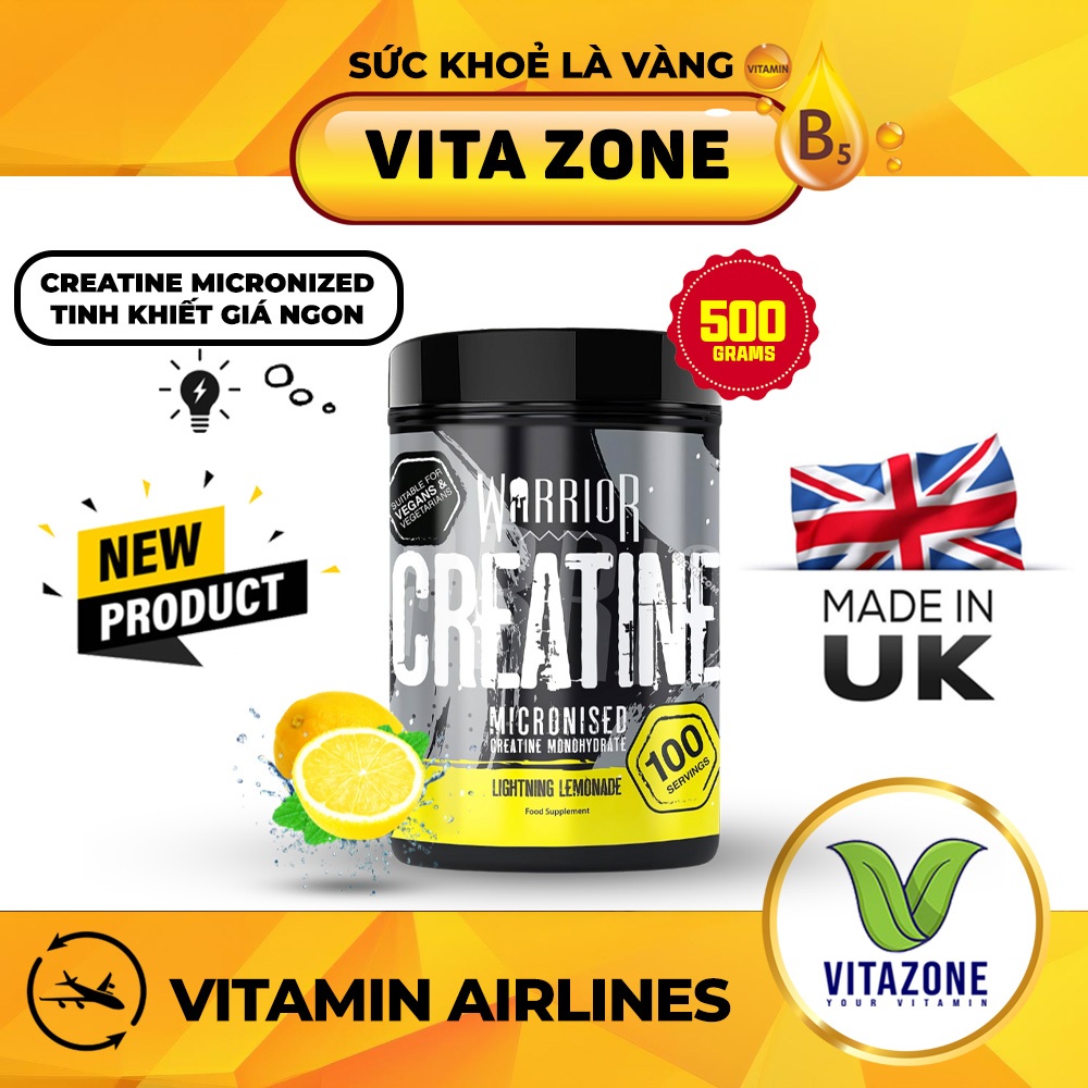 Warrior Creatine Monohydrate (500g) - Breakthrough Workout Performance, Comprehensive Muscle ...