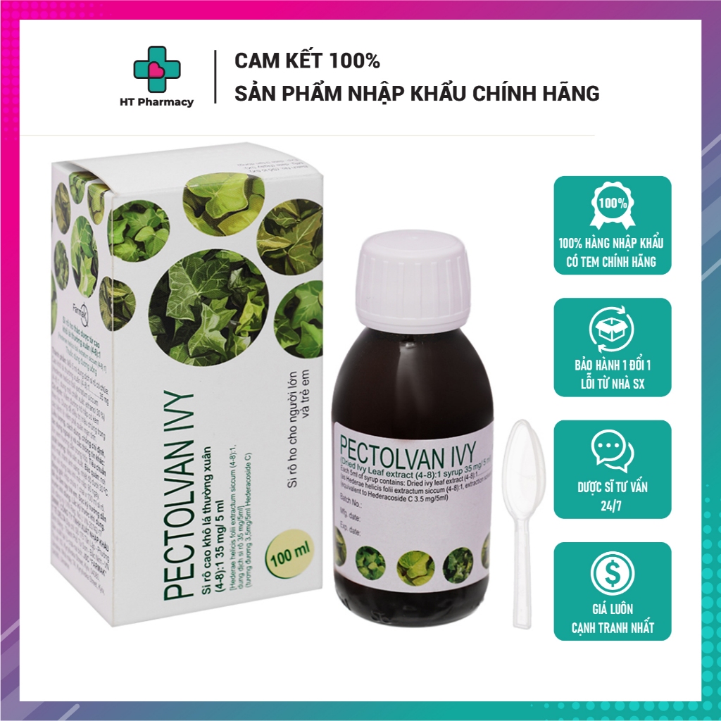 Pectolvan Ivy syrup with dried Ivy leaf extract (100ml bottle) | Shopee ...
