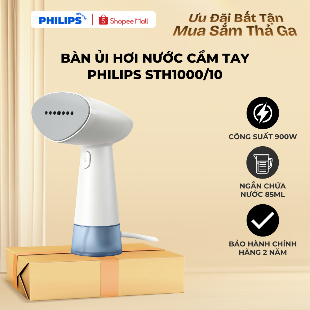 Philips STH1000/10 handheld steam iron (900W) 85ml water tank, separate ...