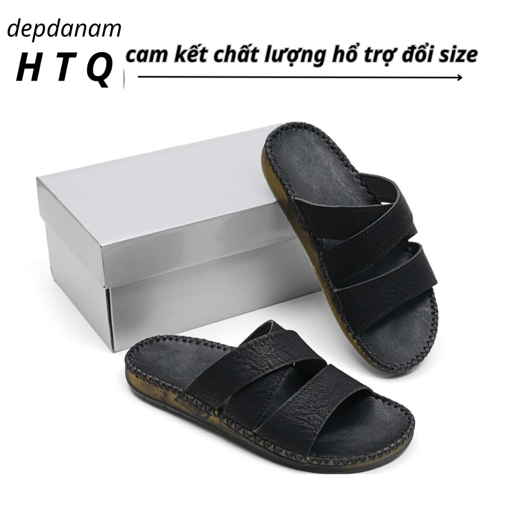 High quality men's leather shoes, 3-strap cross sandals.Monolithic ...