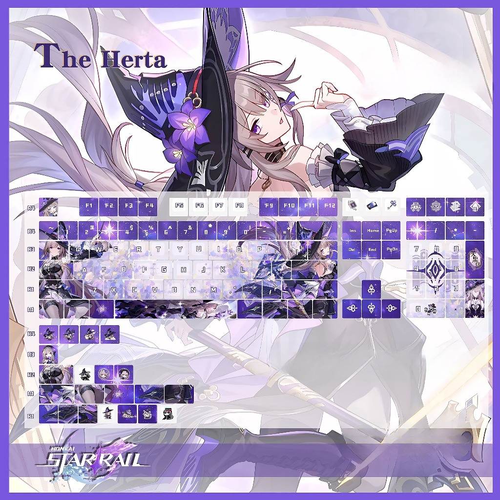 Honkai Keycap: Star Rail Dai Herta thick PBT through led in dyesub 5 ...