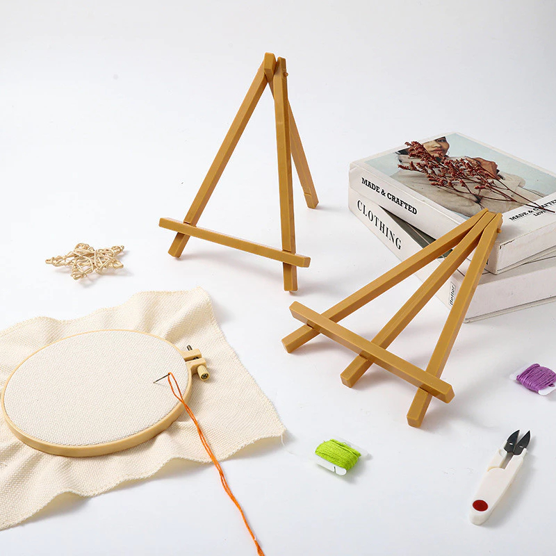 Embroidery Frame Display Stand, Wooden Color Plastic Decorative Photo ...