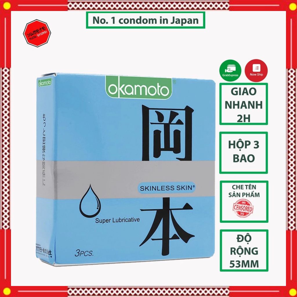 100% GENUINE Okamoto Skinless Skin Super Lubricated Condoms Box of 3 ...