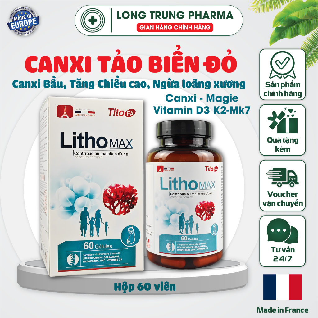 Lithomax Organic Calcium Red Seaweed for Pregnant Mothers, Children's ...