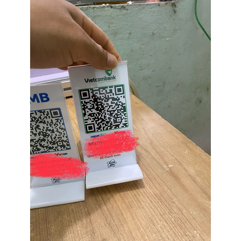 QR code Menu, printed mica table code, size 7x14cm, durable and ...