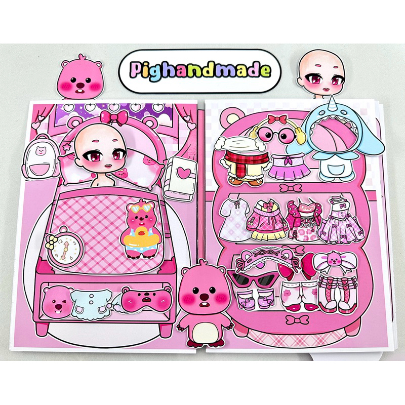 Loopy Gacha House peel-and-stick toy - Pighandmade paper doll Doll ...