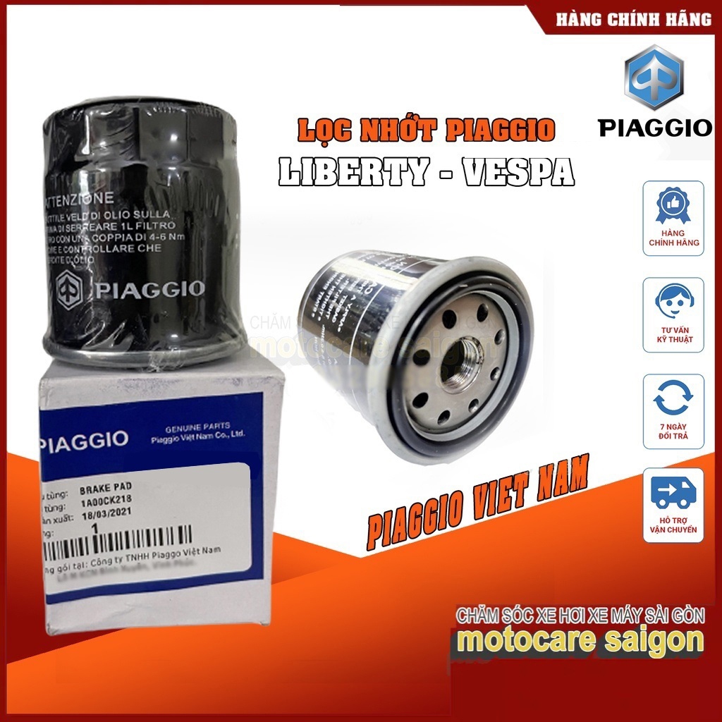 Piaggio Vespa oil filter and oil filter for Vespa Sprint Liberty models ...