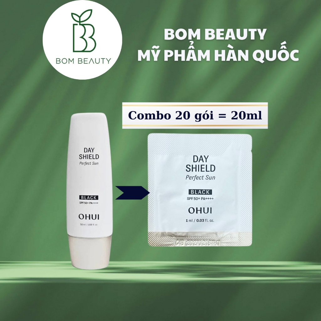 Combo of 20 packs of Ohui Black Day Shield Perfect Sun Black sunscreen ...