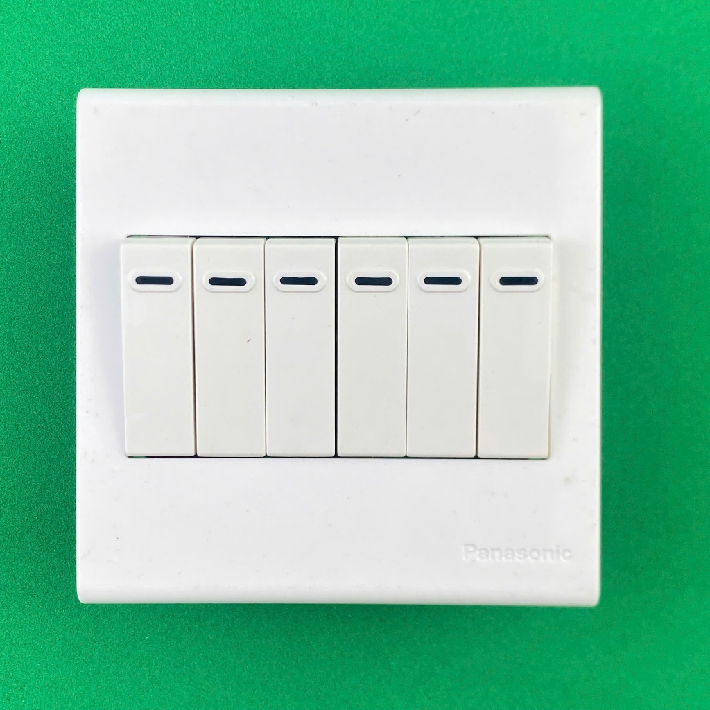 Set of 3 Dual 1-Way Switches (Six One-Way Switches) Square 16A ...