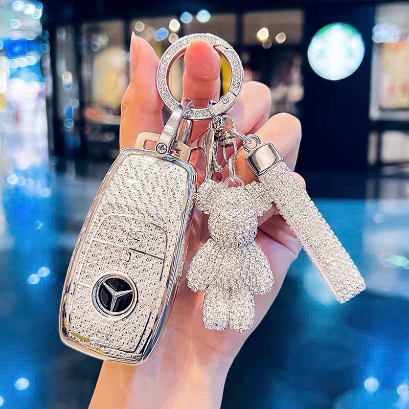 Luxury Mercedes GLC C200 E200 C250 350 450 300 TPU 6D Key Cover and Key ...