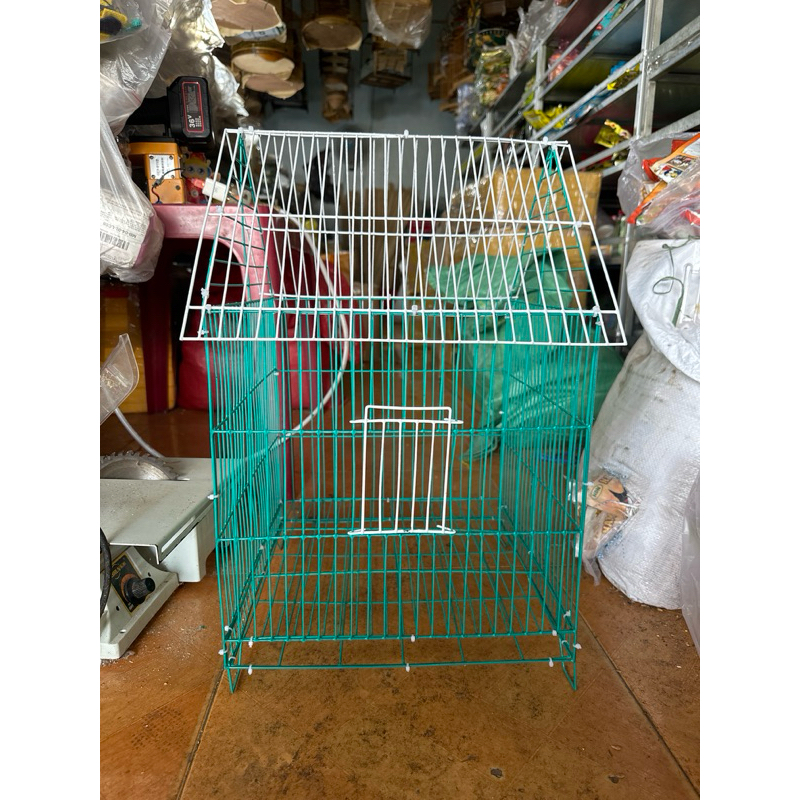 Plastic DIPED ROOF HOUSE CAGE FOR BIRD, Squirrels, Bugs.... | Shopee ...