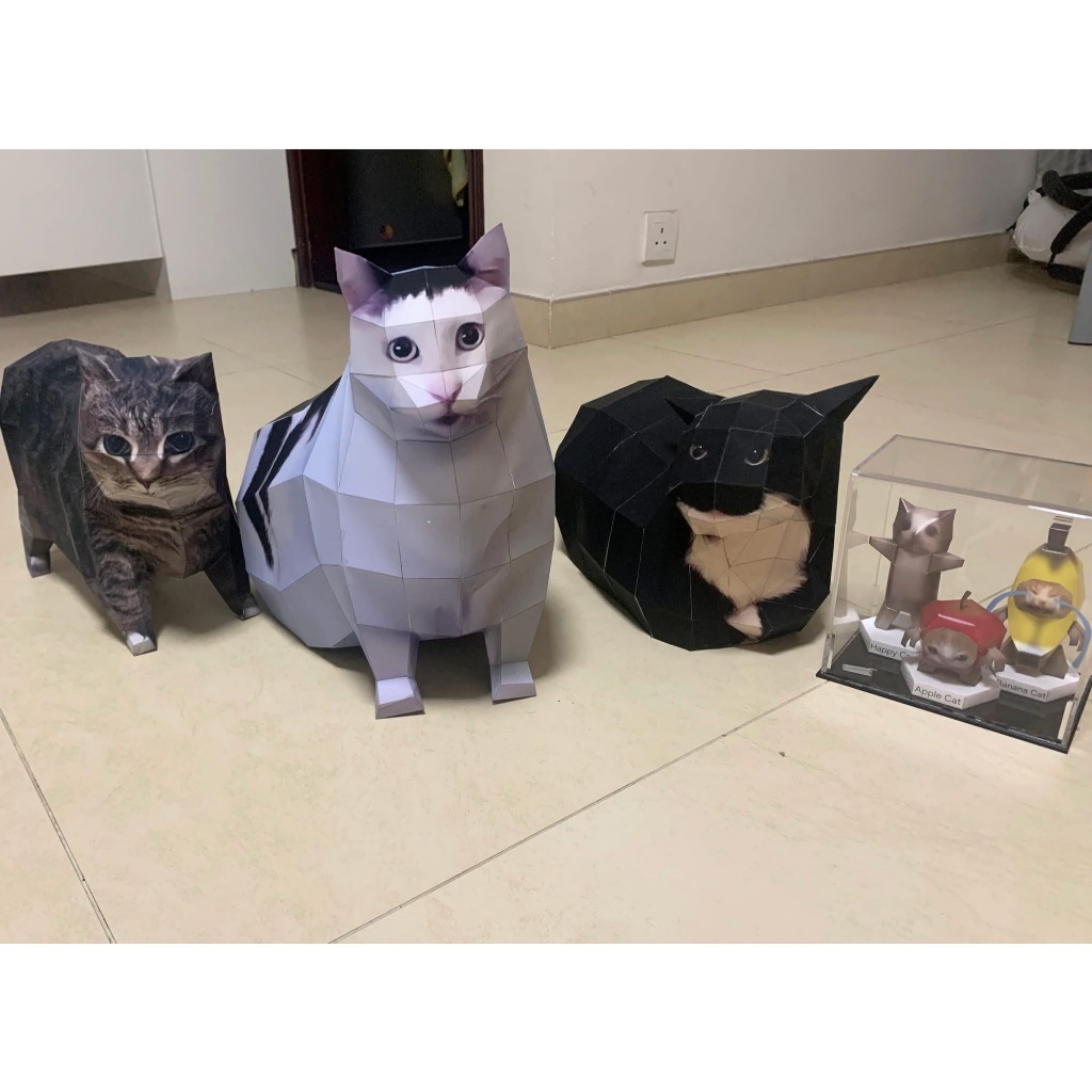 Papercraft - Paper cat model - oiiaio u i a cat - maxwell - huh - meme ...