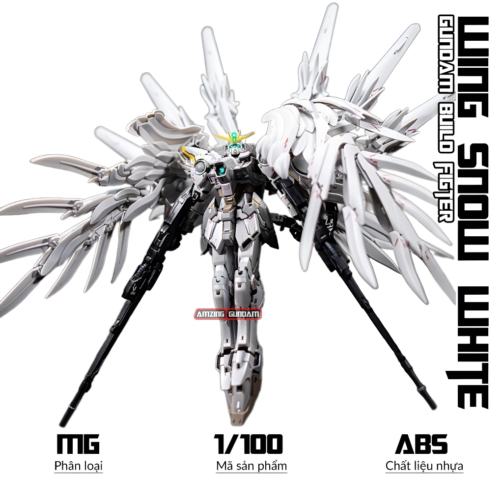 Mg Wing Snow White Model, 1/100 Mecha Fighter, Plastic Assembly Toy ...